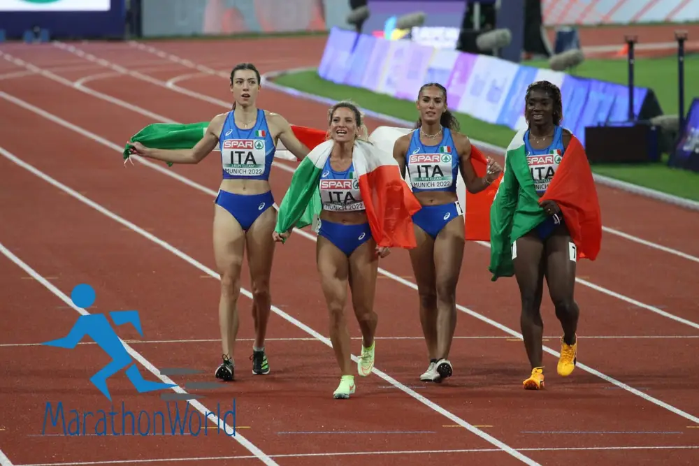 La Staffetta Femminile sul Podio con una grande prestazione