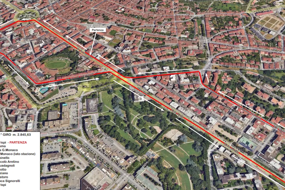 Percorso Mezza Maratona Arezzo: le strade coinvolte domenica 27 ottobre